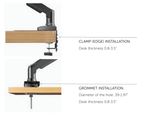 Hawk Single Gas-Spring Monitor Arm w/ USB + USB-C Port - Office ...